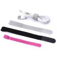 China Dansky Custom Colorful P Type Magic Tape Cable Tie Nylon Hook and Loop Strap for Charger Earphone Wires 15cm for sale