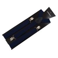 China DANSKY 3.5cm Wide Elastic Y-Back Suspenders for Men Women Polyester Retro Braces with Strong Clips for sale