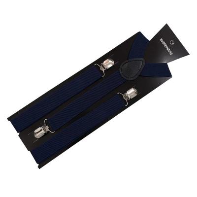 China DANSKY 3.5cm Wide Elastic Y-Back Suspenders for Men Women Polyester Retro Braces with Strong Clips for sale