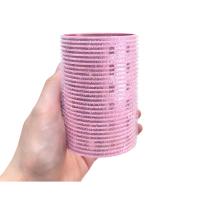 China DANSKY Custom Size Self Grip Hair Rollers Set 30-60mm Aluminum Core Hook and Loop Hair Curlers for sale