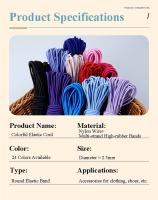China Custom Thick Elastic Band 10mm Heavy Stretch Black Rubber Rope Round Cord for Recliner Sewing Accessories for sale
