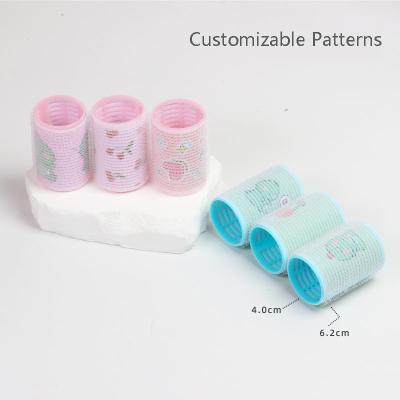 China Dansky Custom Pattern & Logo Self-Adhesive Hair Rollers - Multi-Color Portable Curlers for Air Bangs Styling for sale