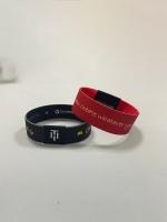 China Dansky Waterproof Elastic Woven NFC Wristband 25mm Slim Bible Verse Bracelet for sale