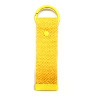 China DANSKY Colored Canvas Tag Clip Webbing Metal Keychain Keyring with Open Ring 3.2cm Width for sale