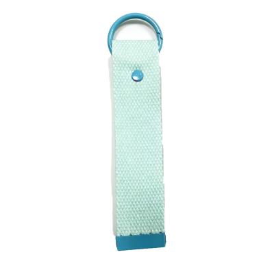 China DANSKY Custom Canvas Keyring Keychain 3.2cm Width Polyester DIY Heat Transfer Label Iron on Patch Wrist Strap for sale