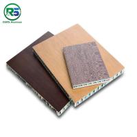 China 10-25mm Curtain Wall Aluminum Honeycomb Building Panels Wood Grain For Commercial Building for sale