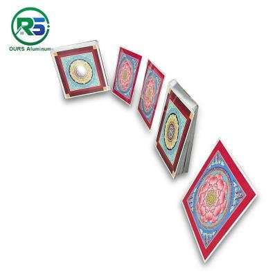 China Durable Religious Pattern Clip In Metal Ceiling Tiles False Ceiling 600mm*1200mm for sale