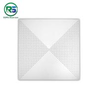China Weather Resistant 0.8mm Decorative Perforated Clip In Metal Ceiling Tiles Aluminum for sale