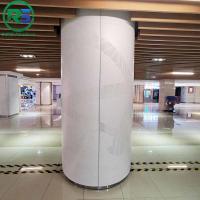 China Decoration Interior Curved Aluminum Sheet Metal Wall Panels Column Seamed Cover Perforated for sale