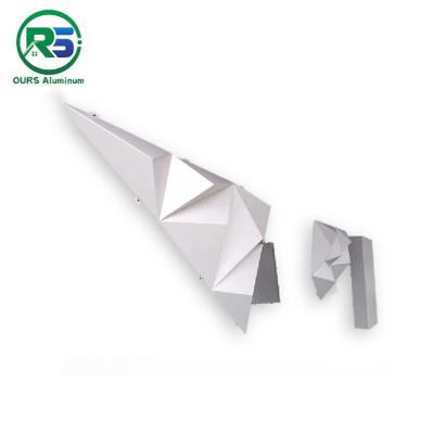 China White Shaped PVDF Art Deco Wall Panels Exterior Building Decoration for sale