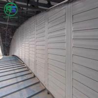 China Automatic White Aluminum Sun Shade System Oval Elliptic For Large Span Steel Structure for sale
