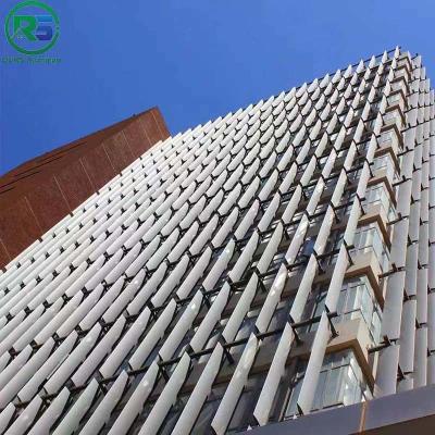 China Fireproof Corrugated Aluminum Wall Panels And Aluminum Alloy Curtain Wall Thickness 20MM for sale