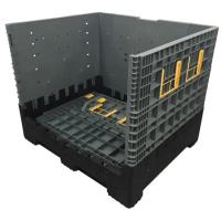 China Industrial Stackable Outdoor Storage Shed Collapsible Plastic Pallet Box Moisture Proof for sale