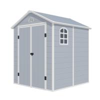 China Dark Grey Small Plastic Outdoor Storage Rot Proof 100ft3 6x4 Storage Shed Plastic for sale