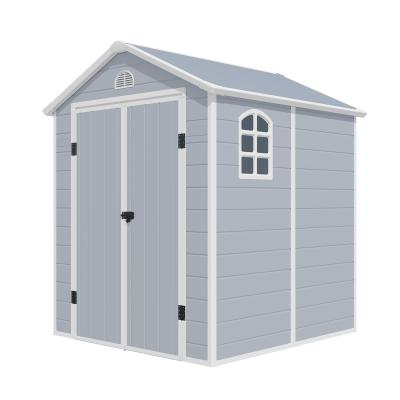 China Dark Grey Small Plastic Outdoor Storage Rot Proof 100ft3 6x4 Storage Shed Plastic for sale