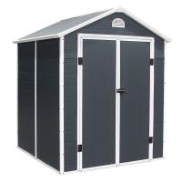 China Dark Grey Small Plastic Outdoor Storage Rot Proof 100ft3 6x4 Storage Shed Plastic for sale