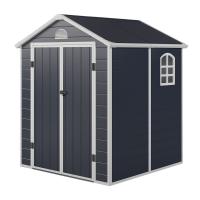 China Sloped Roof Ventilation Plastic Garden Storage Sheds Plastic Shed 6x4 100 Cu. Ft. for sale