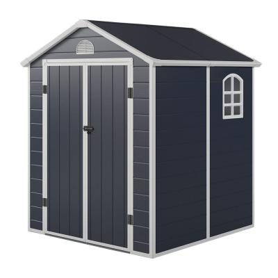 China Sloped Roof Ventilation Plastic Garden Storage Sheds Plastic Shed 6x4 100 Cu. Ft. for sale