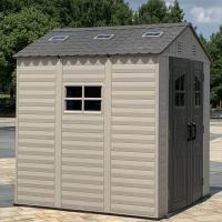 China Double Door Plastic Garden Shed 75 Lbs Lockable Handles 6ft By 4ft Plastic Shed for sale