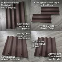 China 2.5 Pounds Corrugated Garden Lawn  Edging 0.5Mm 10 Feet Iron Garden Edging for sale