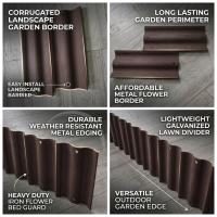 China Galvanized Corrugated Garden Metal Landscape  Edging 5 Inch Lightweight for sale