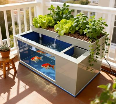 China Self-Sustaining Indoor Garden & Fish Tank for sale