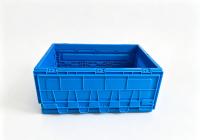 China Heavy Duty Plastic Storage Box Foldable Industrial Crate 600x400x115mm Stackable Durable Container for Warehouse Storage for sale