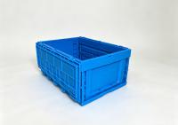 China Heavy Duty Plastic Storage Box Foldable Industrial Crate 600x400x115mm Stackable Durable Container for Warehouse Storage for sale