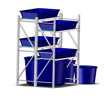 China PE / PP High Efficiency Aquaponics System Kit Multi Layer Vertical Layout for sale