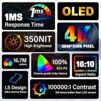 China 14 Inch Portable 4K OLED Monitor High-End 100% 1MS UHD Screen for Laptop PC MAC Phone  Switch USB-C for HDMIinterface for sale