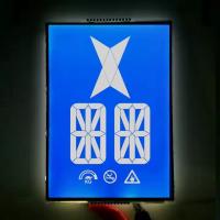 China BESTDISPLAYBXD Customized Elevator Display Monochrome 7 Segment LCD with LED Backlight STN Negative Transmissive Blue for sale