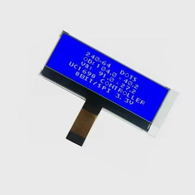 China China Factory LCD Graphic 240x64 Display 3.3 Inch White on Blue Stn Cog Lcd 3.3v Module for sale