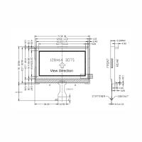 China 2.7inch 128x64 Resolution STN FSTN LCD Screen COG Dot Matrix 12864 LCD Display for sale
