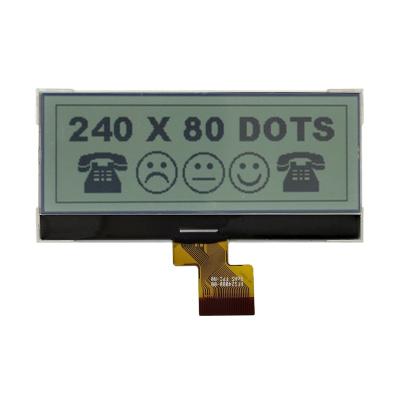 China Graphic 240x80 Dot Matrix 12864 19296 128128 160160 240320 Ultra-Wide Operating Temperature Monochrome LCM Industry Controller for sale