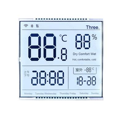 China LCD Modules with Black Text White Background HTN Segment Code Display for Air Conditioner Thermostat LCD for sale