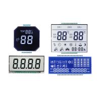 China Manufacturer Customized TN Black White Monochrome LCD Segment Display Screen VA Broken Code Pattern Silk Screen Printing for sale