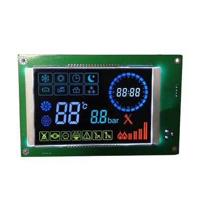 China Customized Size VA Black Screen PIN Connect Ht1621 COB Color Segment LCD Display Modules 5.0V Operating Voltage White LEDs for sale