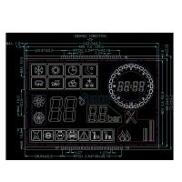 China Customized Size VA Black Screen PIN Connect Ht1621 COB Color Segment LCD Display Modules 5.0V Operating Voltage White LEDs for sale