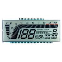 China Custom E-bike LCD Display Monochrome HTN 5V White LED Backlight 46 Pin Transmissive 7 Segment Screen 99.8x42mm 6 O'clock for sale