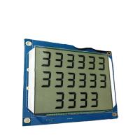 China Large Size Monochrome Screen 16 Digit Fuel Dispenser LCD Display Customized TN Segment LCD Transmissive Positive 6 O'clock White for sale