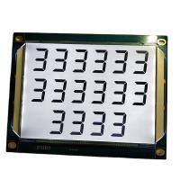 China Large Size Monochrome Screen 16 Digit Fuel Dispenser LCD Display Customized TN Segment LCD Transmissive Positive 6 O'clock White for sale