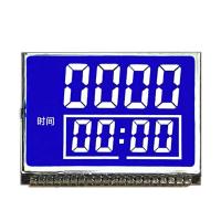 China Customized STN Blue Negative Transmissive LCD 8-Digit 7-Segment LCD Panel White Backlight 12 O'clock Viewing Direction 20-Pin for sale