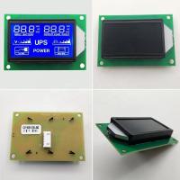 China Monochrome LCD Screen HTN Blue White Backlight Customized 7 Segment Display Module 73.2x50mm 12 O'clock 3.3V COB+Zebra for UPS for sale