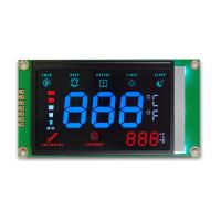 China Customized Size VA Black Negative Mode 3 Digits 7 Segment LCD Display Board White Backlight 3.3V/5V COB+Zebra Connector Home for sale
