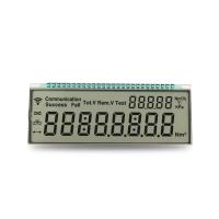China Custom HTN LCD Energy Meter Display Positive Reflective Screen 8 Digit 7 Segment Monochrome 65mmx25mm White Backlight 26pin for sale