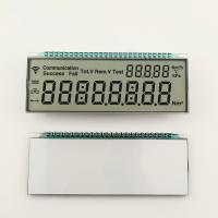 China Custom HTN LCD Energy Meter Display Positive Reflective Screen 8 Digit 7 Segment Monochrome 65mmx25mm White Backlight 26pin for sale