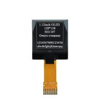 China 1.12 Inch 128x128 Resolution White SH1107 Driver 20pin Square Monochrome PMOLED OLED Display Screen for sale