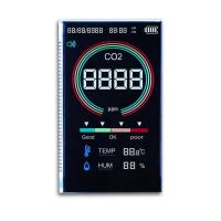 China OEM Customized LCM Screen Panel 4-Digit TN VA Negative Black Custom 7-Segment I2C for CO2 Meter Monitor -20~+70 Operating for sale