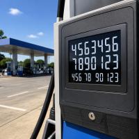 China Sunlight Readable High Contrast TN LCD Module for Outdoor Fuel Dispenser Gas Station Display for sale