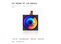 China 5.0 Inch Round TFT LCD Module 1080x1080 MIPI Capacitive Touch LED Backlight 1.98mm Thin 400cd/m Brightness for Smart Home for sale